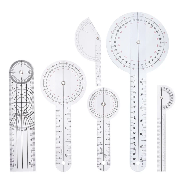 6PCS SPINAL GONIOMETER Finger Goniometer Plastic Body Goniometer Ruler ...