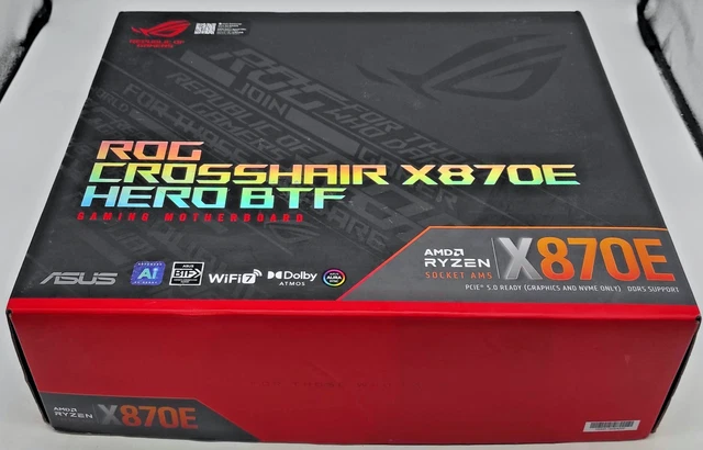 ASUS ROG CROSSHAIR X870E Hero Btf Amd Am5 Ddr5 Gaming Motherboard ...