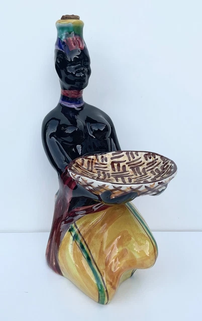 LARGE VINTAGE CERAMIC African Lady Drioli Liqueur Decanter Bottle ...