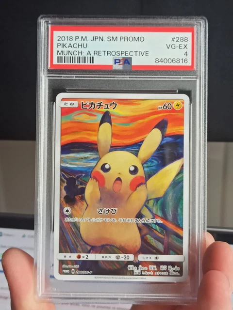 POKEMON 2018 JAPANESE Pikachu Munch Scream Full Art Promo 288/SM-P ...