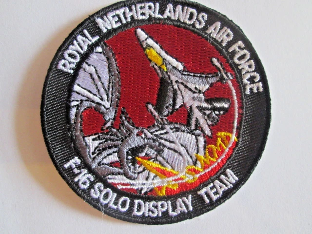 AFFICHAGE SOLO ROYAL NETHERLANDS AIR FORCE F-16 fer brodé patch P116 ...