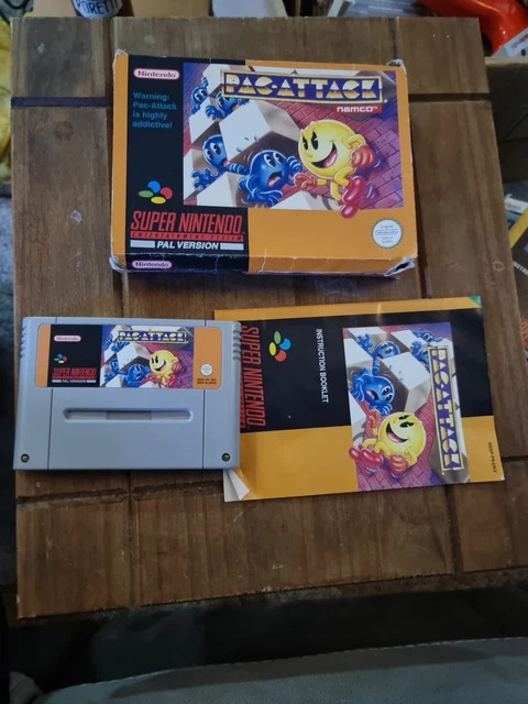 PAC ATTACK SNES Pal in scatola con libretto di istruzioni gioco raro EUR 35,08 - PicClick IT