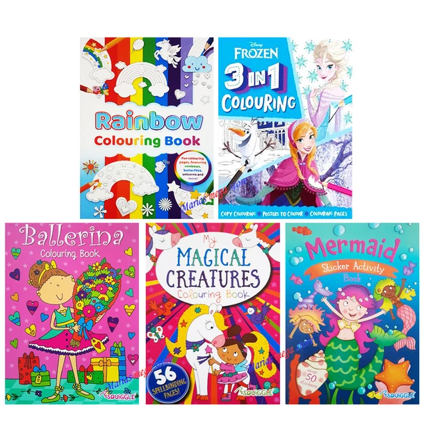 COLOURING BOOKS FOR Children Sticker Activity Book For Girls DISNEY ...