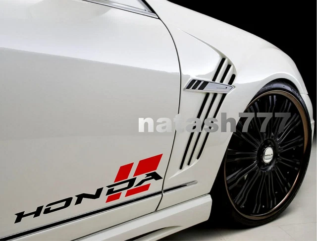 HONDA SPORT RACING Performance Car Vinyl Decal Sticker Emblem logo 2pcs ...