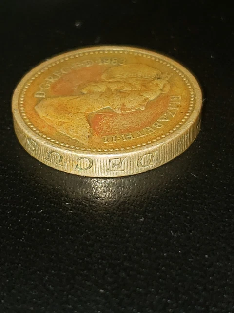 PREOWNED- VERY RARE 1980 British One Pound Coin "DECUS ET TUTAMEN ...