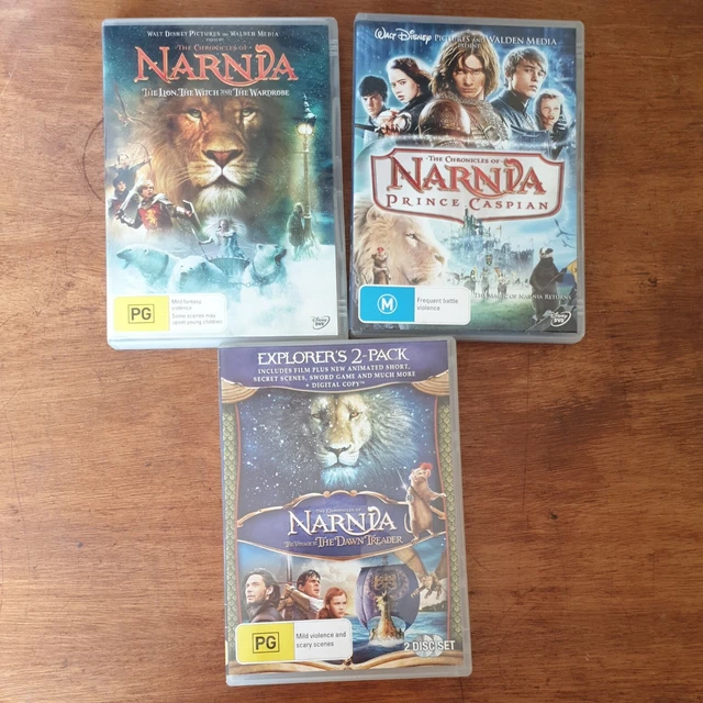 CHRONICLES OF NARNIA DVD 3 Movie Bundle Wardrobe Caspian Dawn Treader ...