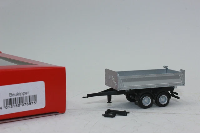 HERPA 076975 TANDEM Baukipper Remorque Meiller 1:87 H0 Neuf Dans ...