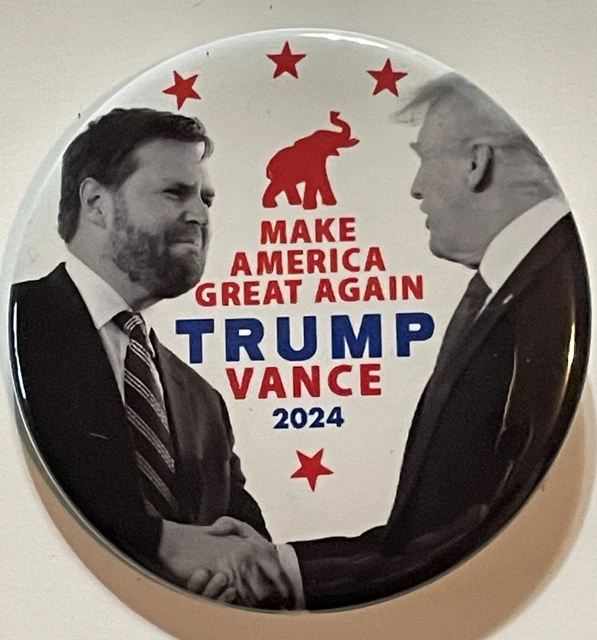 DONALD TRUMP JD Vance MAGA 2024 Campaign Button Pin £2.49 - PicClick UK