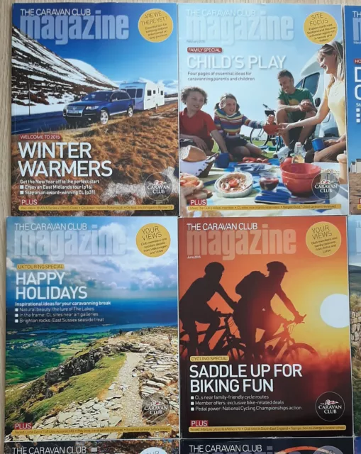 FULL YEAR OF Caravan Club Magazines JAN-DEC 2015 12 Months JOBLOT ...