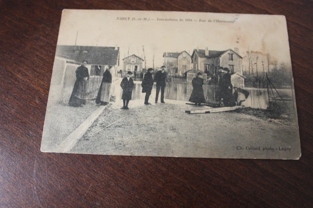 CPA ESBLY INONDATIONS De 1910 Rue De L Harmonie EUR 9,00 - PicClick FR