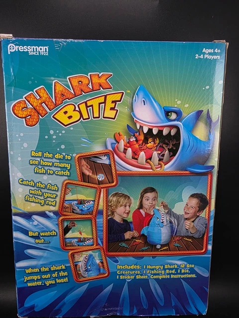 SHARK BITE BOARD Game By Pressman Ages 4+ 2-4 Players Fast-Paced Family ...