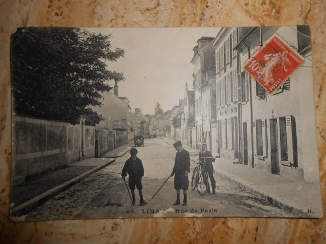 CPA CARTE postale Limay rue de paris EUR 8,00 - PicClick FR
