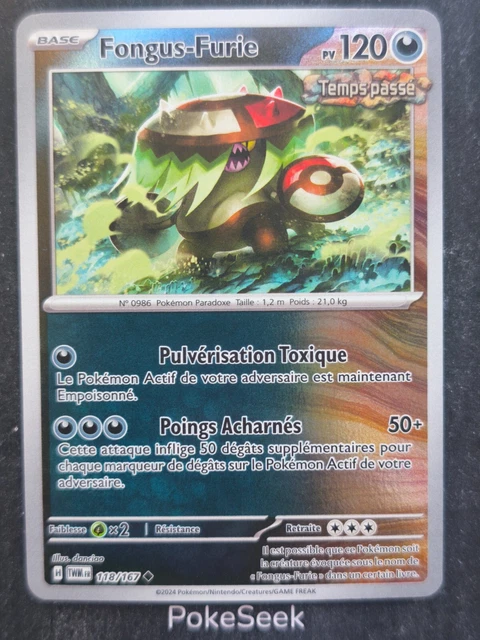 CARTE POKÉMON FONGUS-FURIE REVERSE /167 Mascarade EV6 TWM FR NEUVE EUR ...