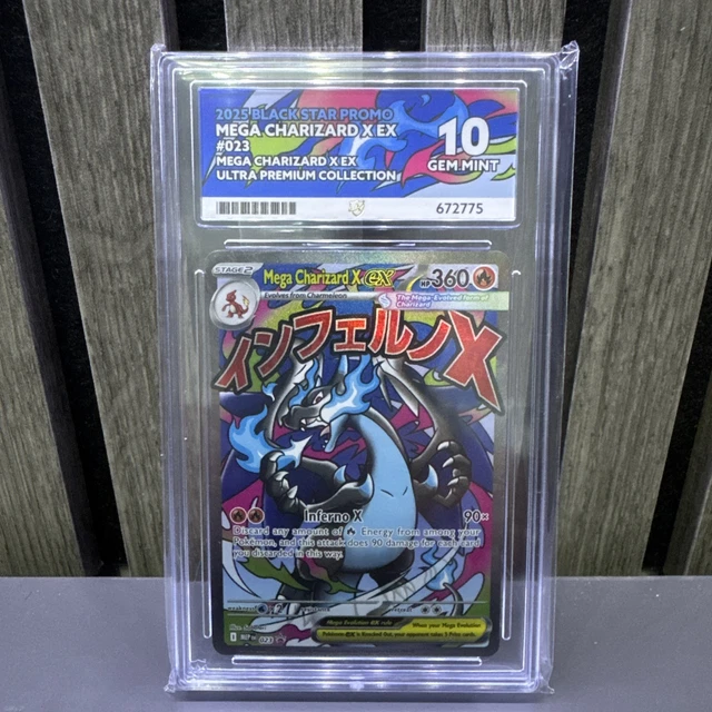 POKÉMON TCG MEGA Charizard X EX Promo Ultra Premium Collection ACE 10 ...