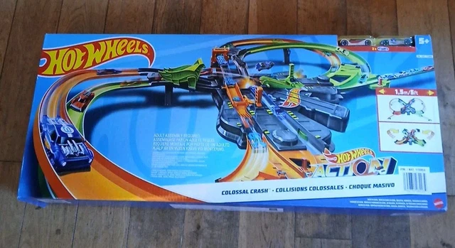 NEW HOT WHEELS Colossal Speed Crash Motorized Track Set (13+ Years) £52 ...