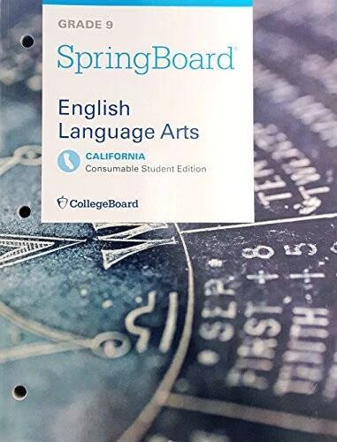 SPRINGBOARD ENGLISH LANGUAGE Arts Grade 9 Consumable Student Edit springboard-english-language-arts-grade-9-consumable-student-edit