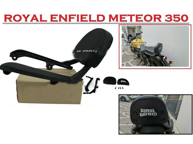 ROYAL ENFIELD METEOR 350 Passenger Backrest With Pad Black £59.62 ...