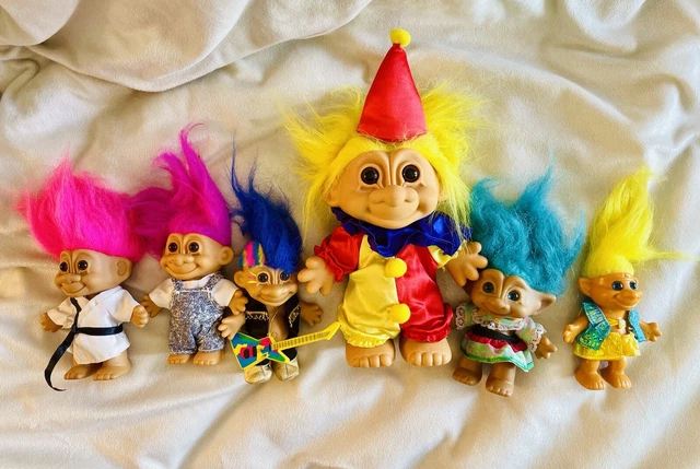 LOT OF 6 Vintage Trolls Dolls Toys 90s - Ace Novelty And Russ Berrie ...