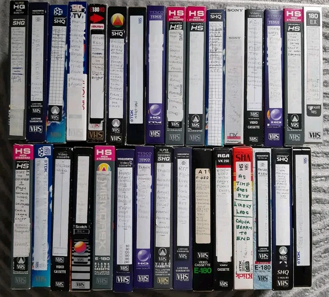 31 X PRE-RECORDED/BLANK VHS Video Tapes 180 - 240min Tapes Old TV ...