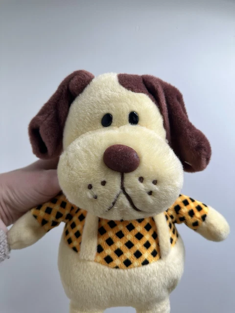 PMS YELLOW & brown dog puppy soft toy beanie 32cm tall £12.21 - PicClick UK