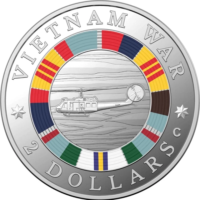 2023 $2 'C' Mint mark Silver Proof Coin Vietnam War 50th Anniversary ...