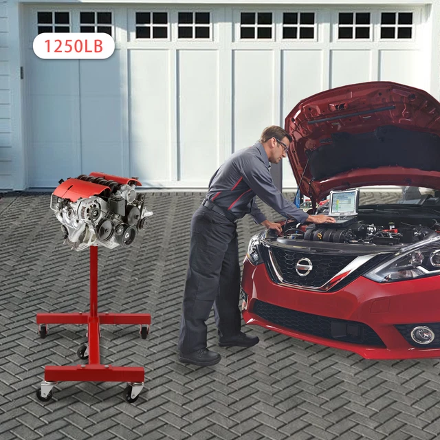 1250LBS ENGINE MAINTENANCE Stand Collapsible Motor Hoist Jack 360 ...