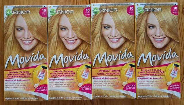 MOVIDA GARNIER INTENSIV-TÖNUNG, 10 Goldblond, 4 Packungen NEU EUR 4,99 ...