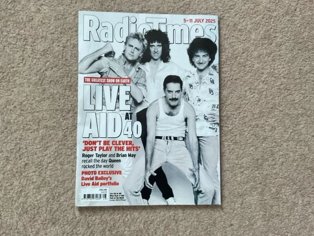 RADIO TIMES MAGAZINE July 2025 - Live Aid at 40 - Queen Roger Taylor ...
