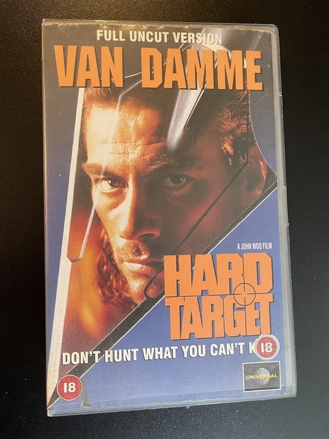 HARD TARGET (VHS) 1993 Rare Big Box Jean Claude Van Damme, John Woo ...