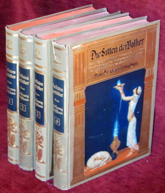 1922 DIE SITTEN der Volker Georg Buschan 4 Volumes Illustrated ...