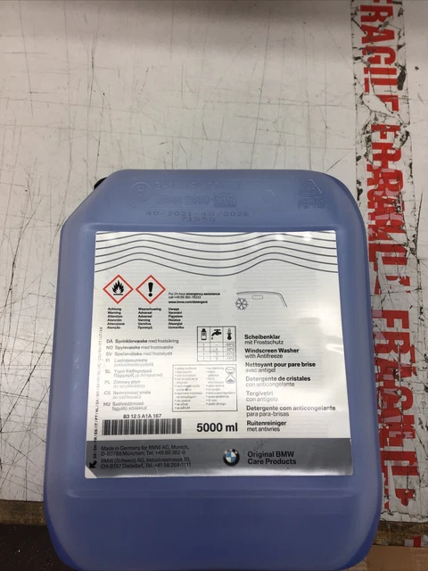 GENUINE BMW SCREENWASH with Antifreeze 5 Litre Concentrated PN ...