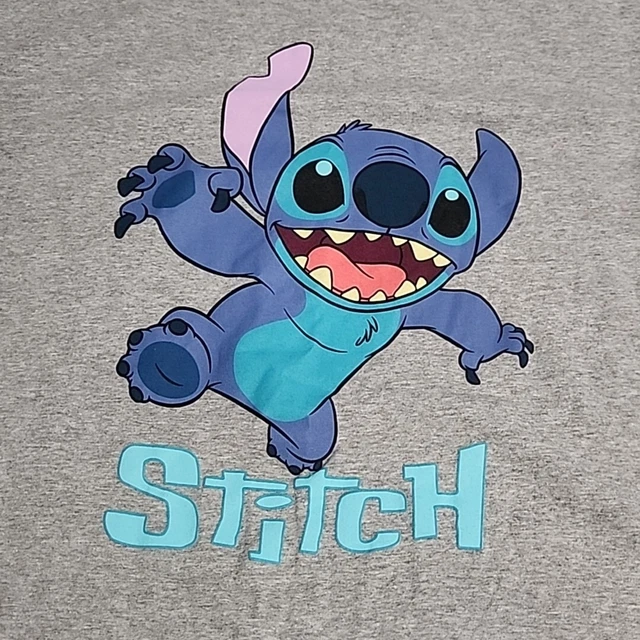 DISNEY LILO & Stitch Happy Pose Stitch Character Design T-Shirt Mens XL ...