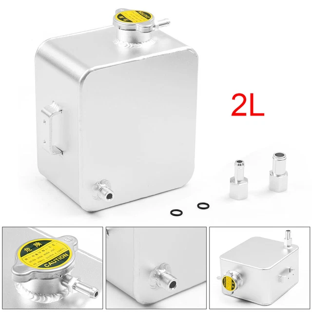 UNIVERSAL 2L POLISHED Expansion Water Tank & Cap Water Tank Coolant ...