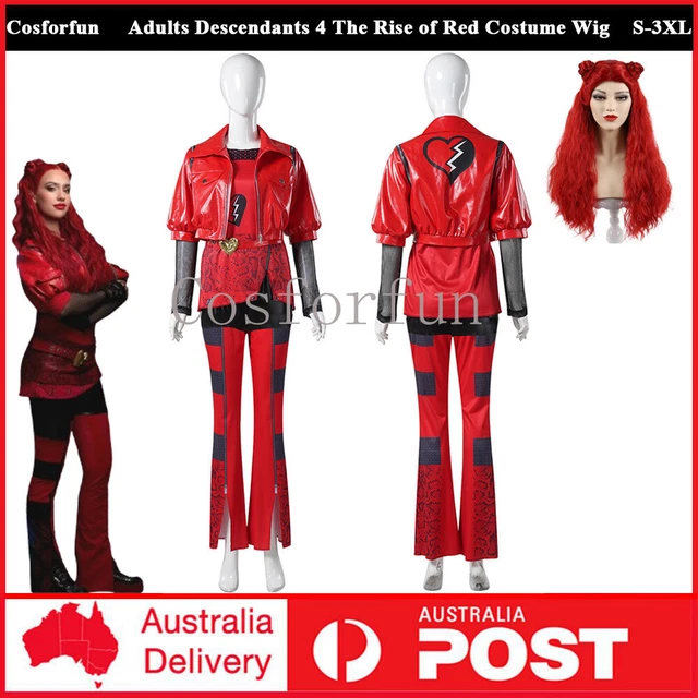ADULTS DESCENDANTS 4 The Rise of Red Costume Cosplay Wig Disney ...