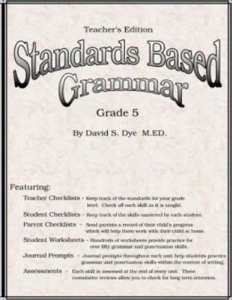 STANDARDS BASED GRAMMAR: Grade 5: Student Edition $14.90 - PicClick