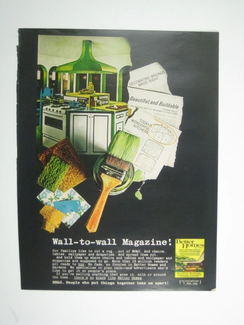 VINTAGE BETTER HOMES Gardens Wall To Wall Magazine Advertisement Print ...