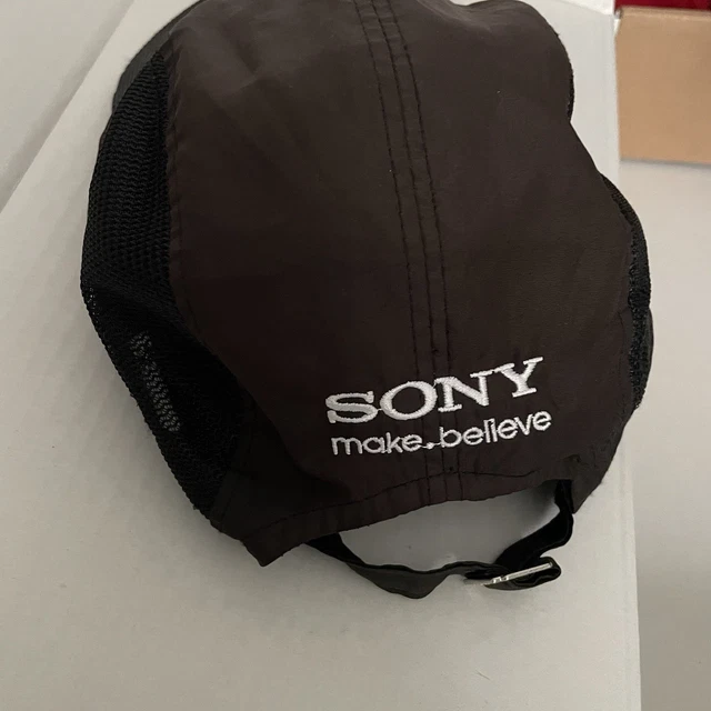 RARE VINTAGE SONY Walkman 5 Panel Black Lightweight Running Cap 90’s ...