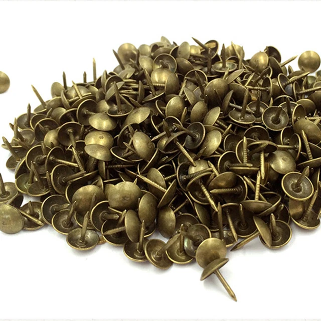 100PCS TACK DECORATIVE Tacks Antique Nail Sofa Thumb Tacks Brass Tack ...