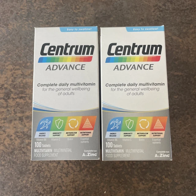 CENTRUM ADVANCE MULTIVITAMIN Tablets 100 Tablets | Expiry Feb 2025 £8. ...