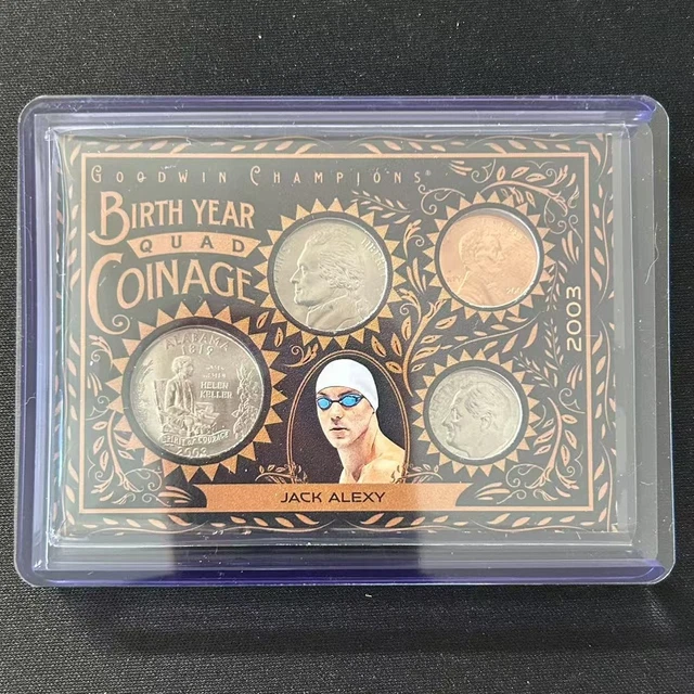 🌍2025 UD GOODWIN Champions Birth Year Quad Coinage /50 Jack Alexy #Byqr ...