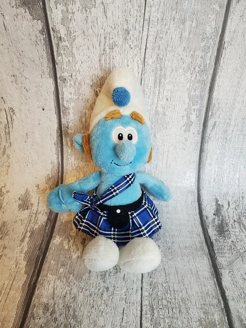 THE SMURFS GUTSY Smurf Scottish Plush Soft Toy £4.95 - PicClick UK