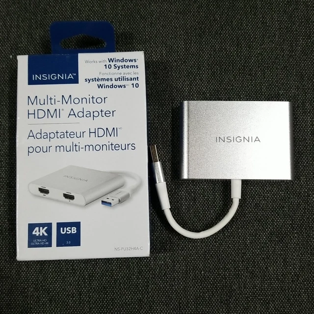 INSIGNIA USB 3.0 to Dual HDMI with 4K, 1080P HDMI Adapter NS-PU32H4A-C ...