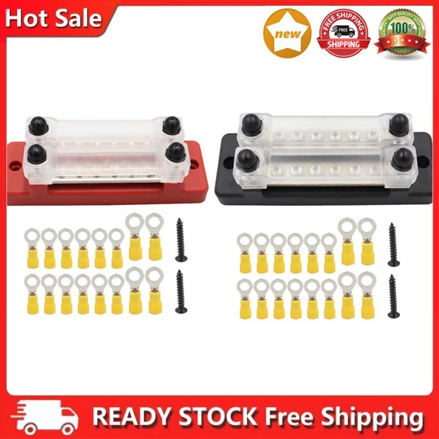 BUSBAR 12-48V COPPER Bus Bar Fire Prevention Circuit Breakers Dustproof ...