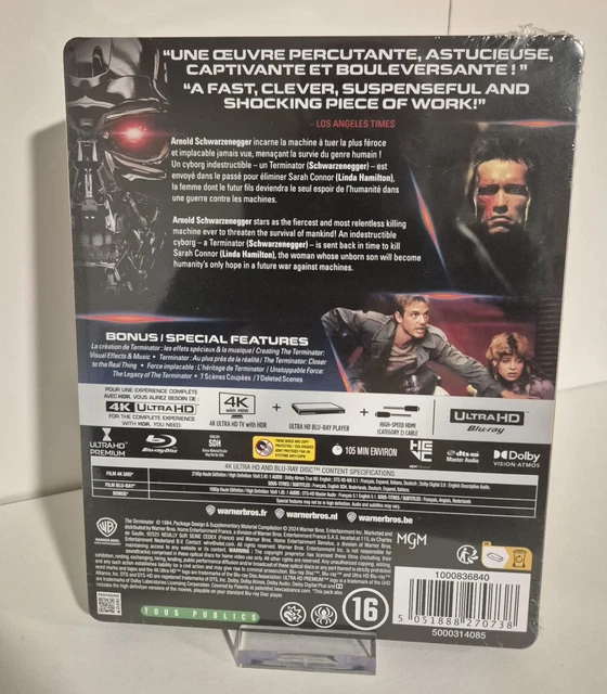 TERMINATOR (1984) 4K Ultra Hd + Blu-Ray Steelbook Arnold Schwarzenegger ...