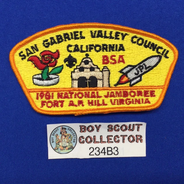 BOY SCOUT CSP San Gabriel Valley Council 1981 patch épaule Jamboree ...