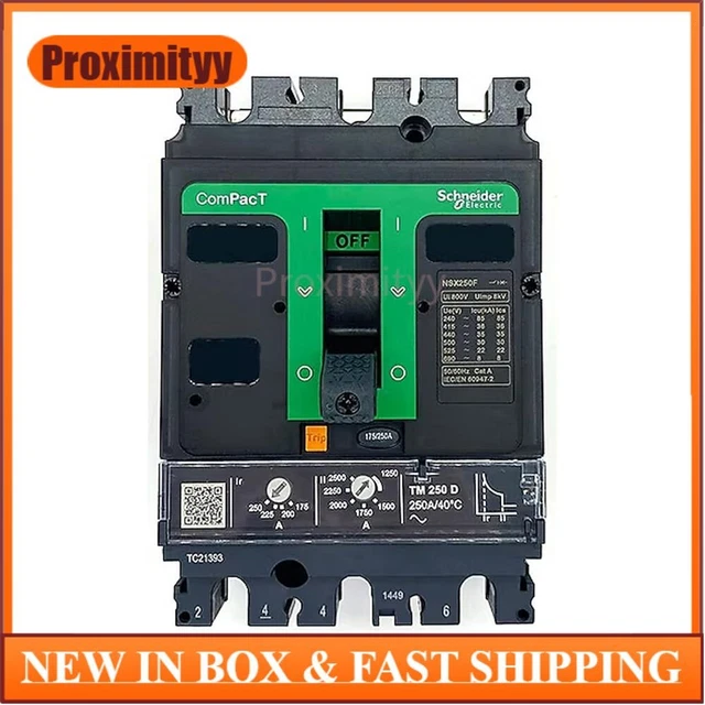 C25F3TM250 CIRCUIT BREAKER ComPacT NSX250F 36kA/415VAC 3poles TMD trip ...