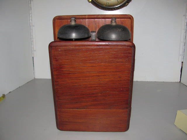 VINTAGE 1930S TIMBER Telephone Bell Box / Extension Bell Good Condition ...