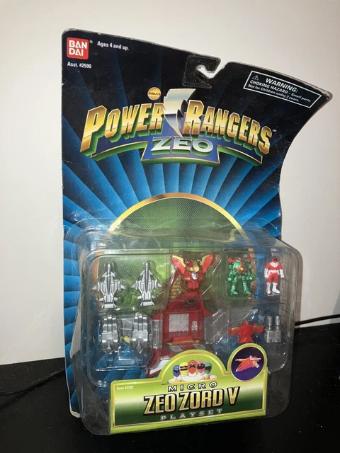 NEW 1995 POWER Rangers Zeo Micro Zeo Zord V Playset with Red Ranger ...