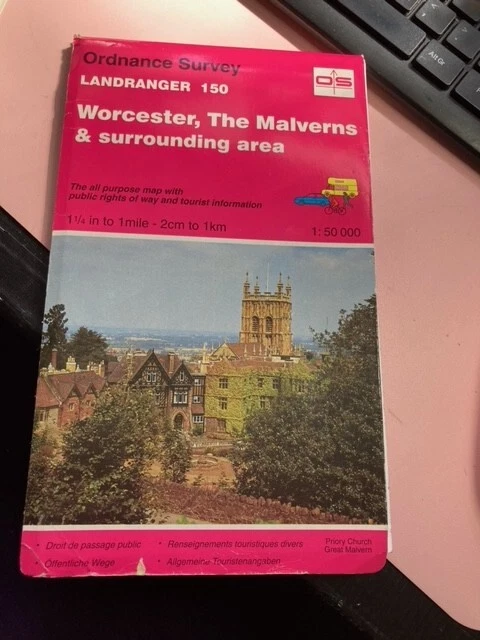 WORCESTER, THE MALVERNS & surrounding area Ordnance Survey Map ...