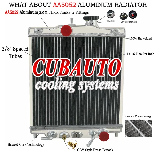 ALUMINIUM RADIATOR FOR Honda Logo Lachic EV Plus GA3 1.3L AT/MT 2000-ON ...